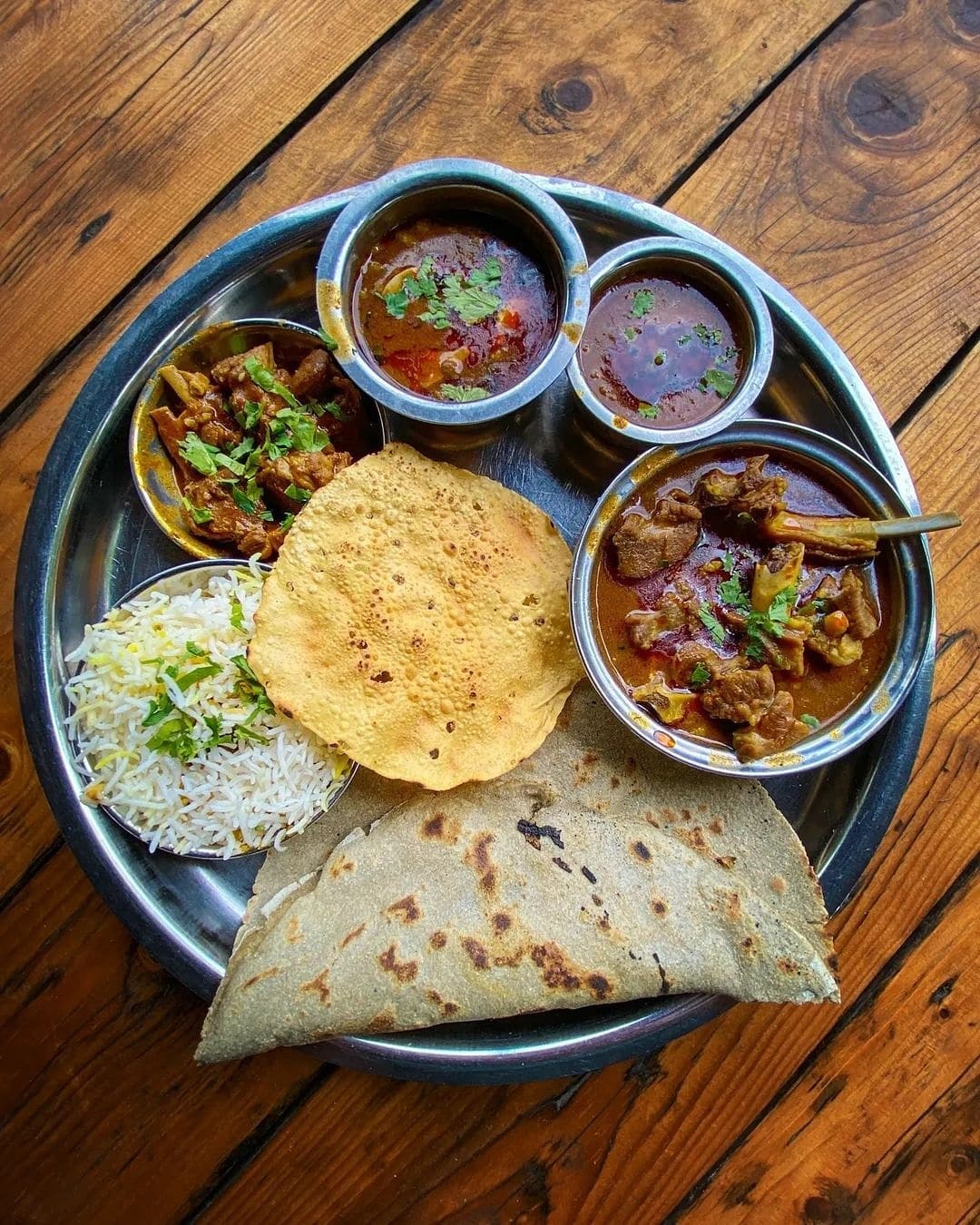 Mutton Bhakri Thali