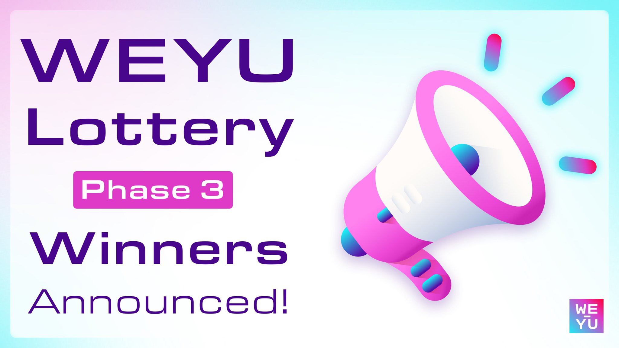 WEYU on Twitter: "The Phase 3 Winners have just been announced on the #WEYU website!!! 🚀 👉 Check ...