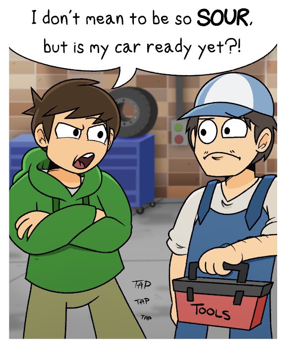 「NEW COMIC! Always read the fine print, gang... Find this and」Eddsworldの漫画