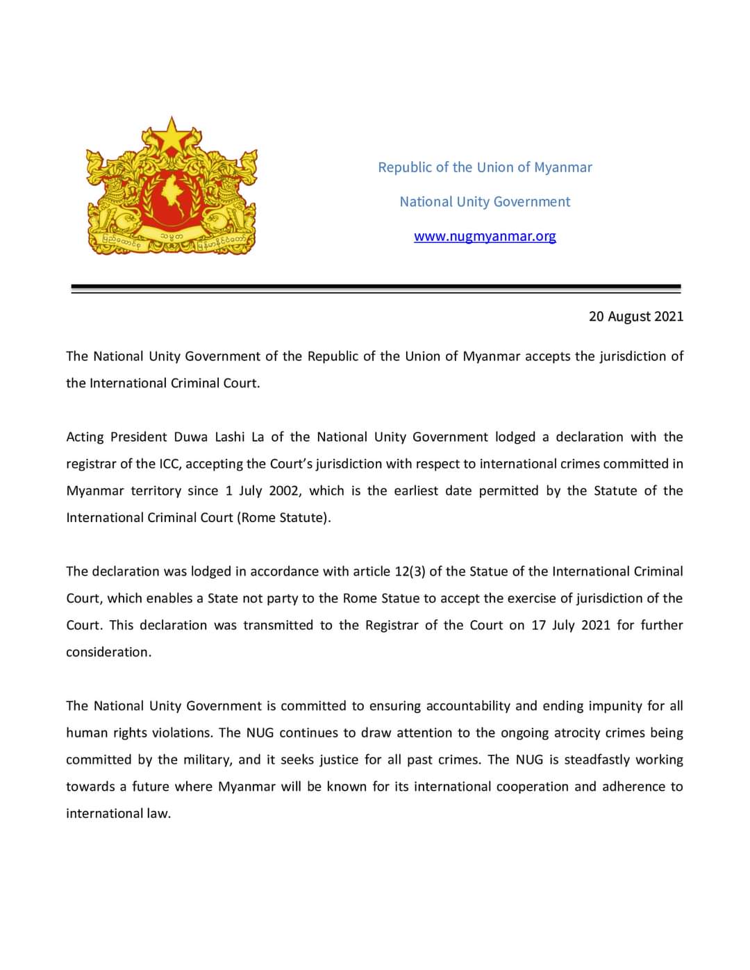 Aung Myo Min On Twitter The NUG Accepts The Jurisdiction Of The ICC With Respect To aung-myo-min-on-twitter-the-nug-accepts-the-jurisdiction-of-the-icc-with-respect-to