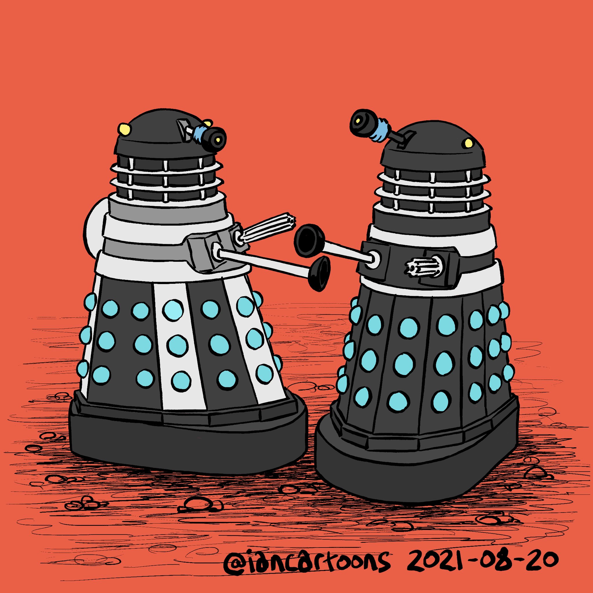 Red Dalek Drawing
