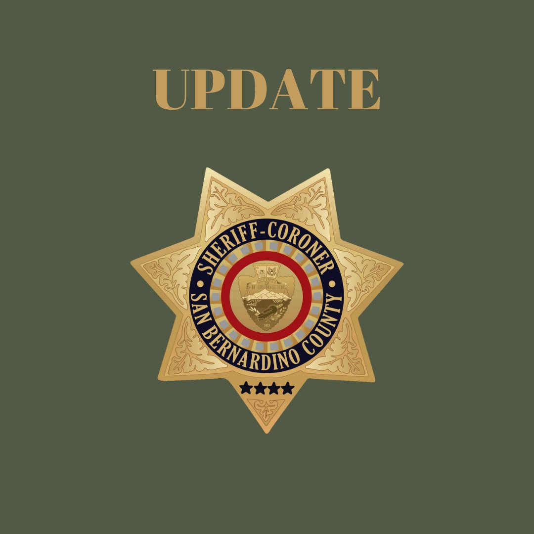 San Bernardino County Sheriff On Twitter Update Our Centralstn