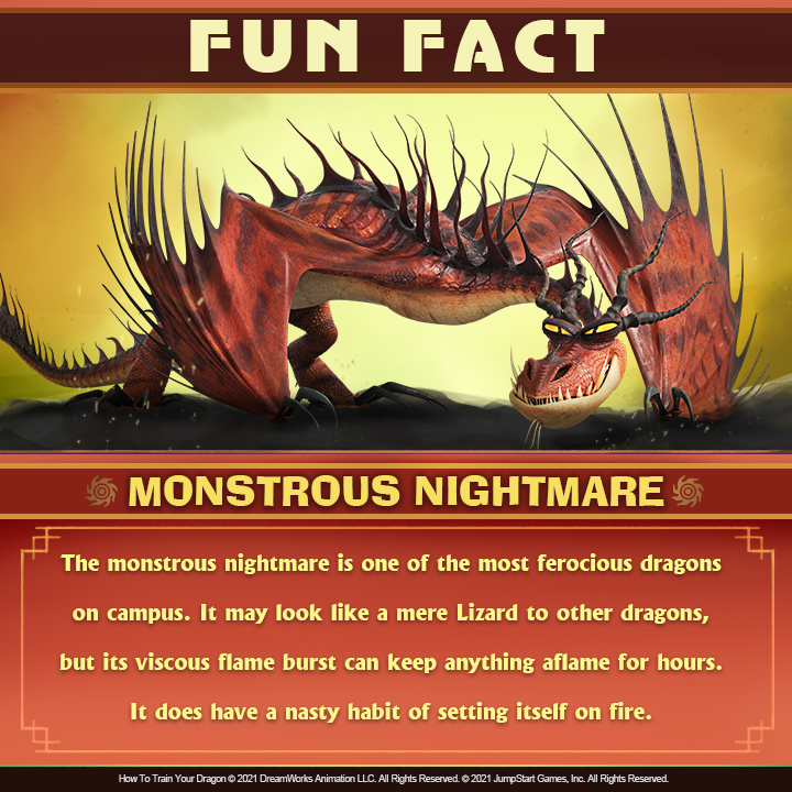 Monstrous Nightmare Dragon On Fire