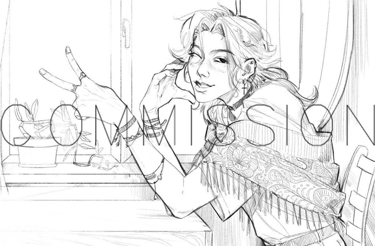 Sketch commission for @zwibzwibzwib ♡ She is so cozy 🥺 」Smirnyの漫画