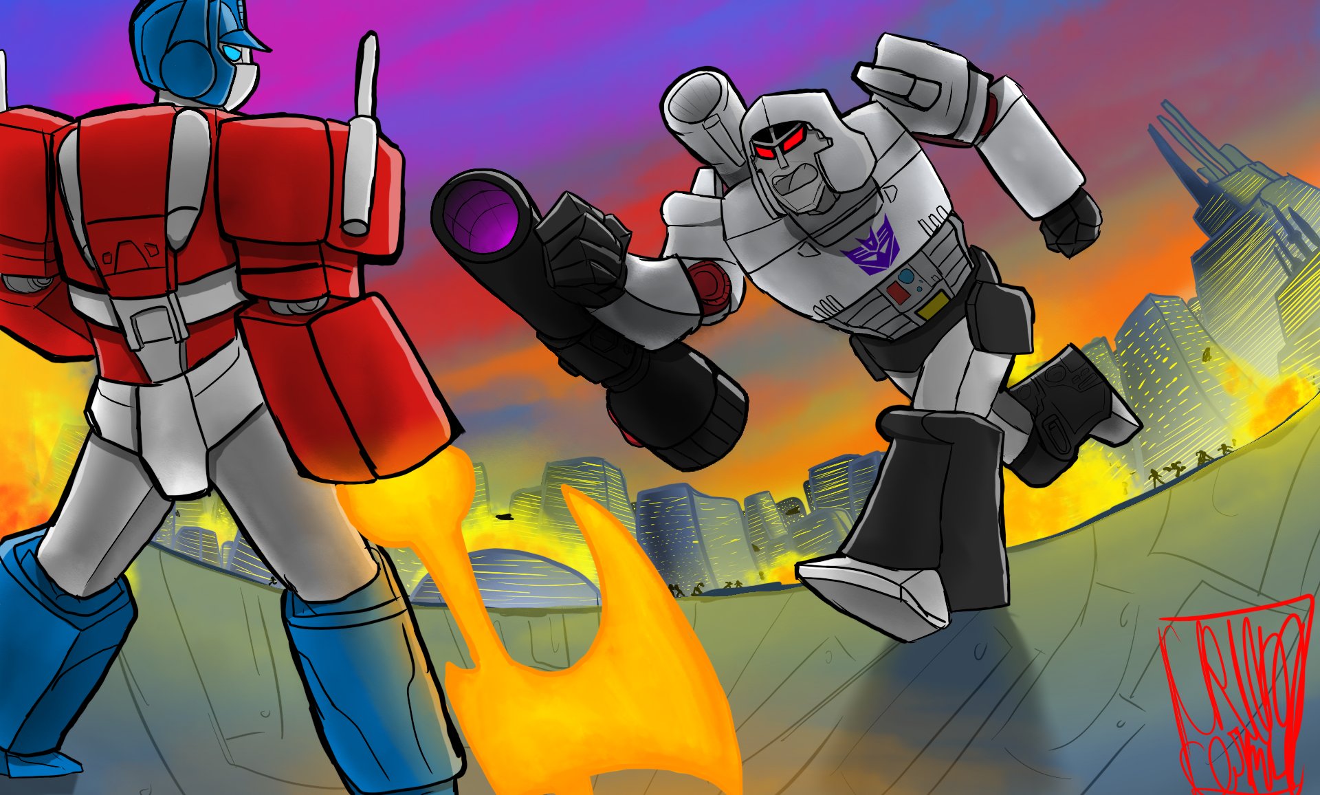 Transformers G1 Optimus Prime Vs Megatron