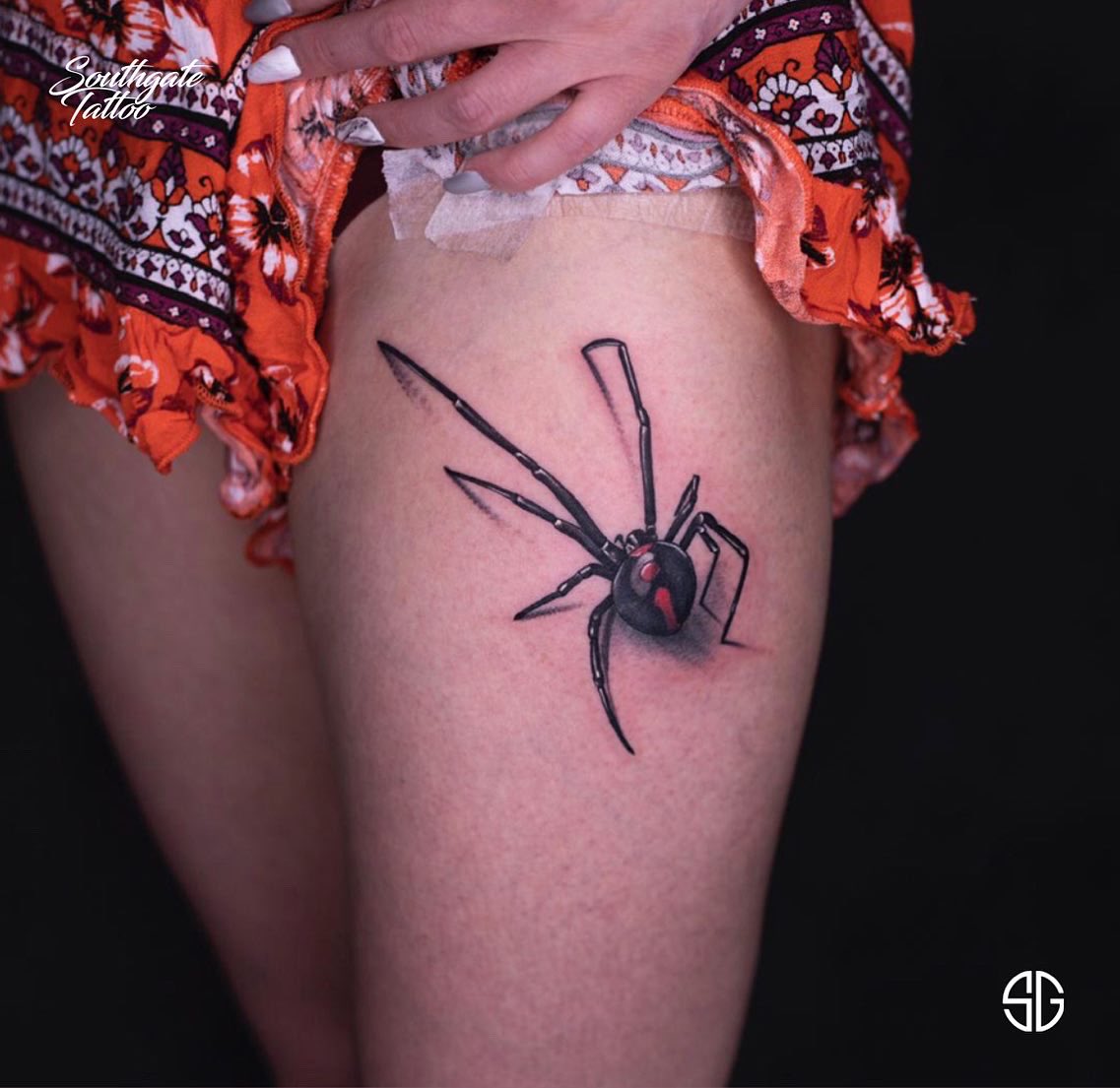 Realistic Spider Tattoo