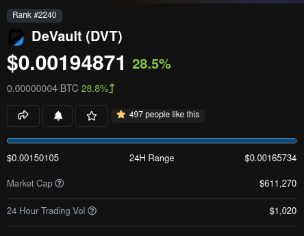 DeVaultWhale 🍆 on Twitter: "You guys keep sleeping on #DeVault #dvt thats fine, we keep building ...