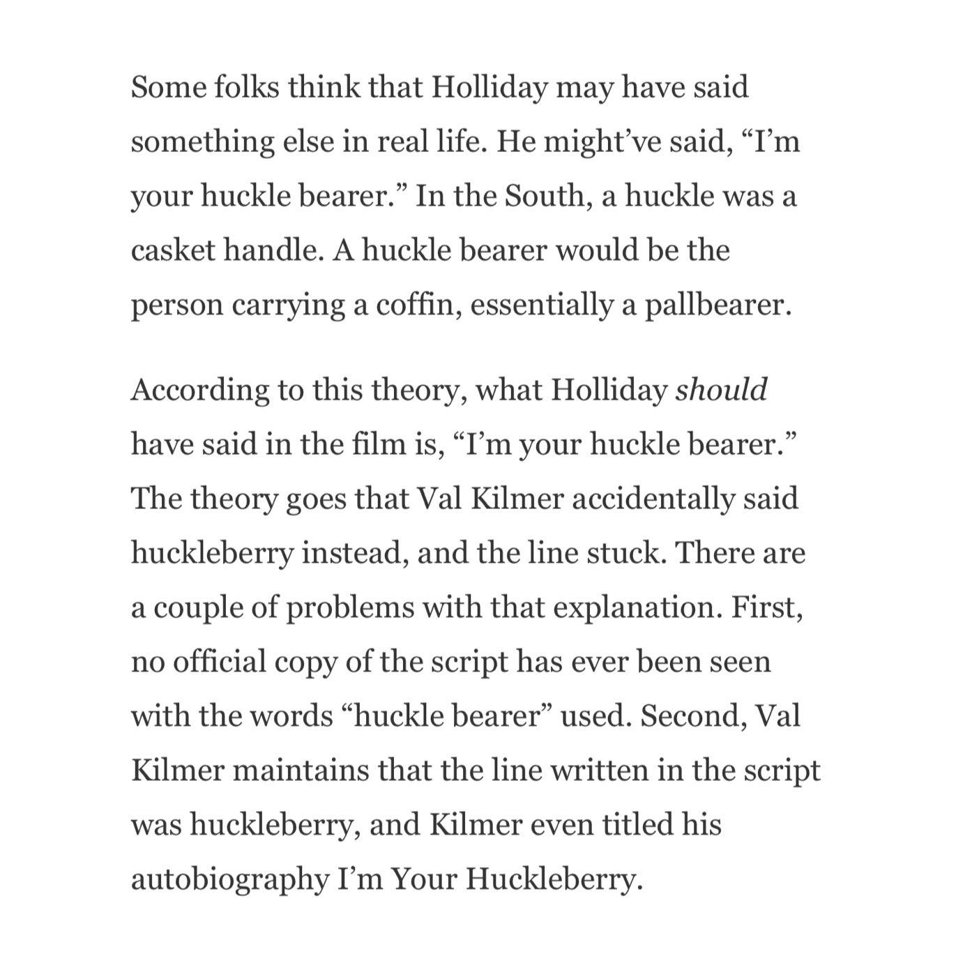 Real Doc Holliday Quotes