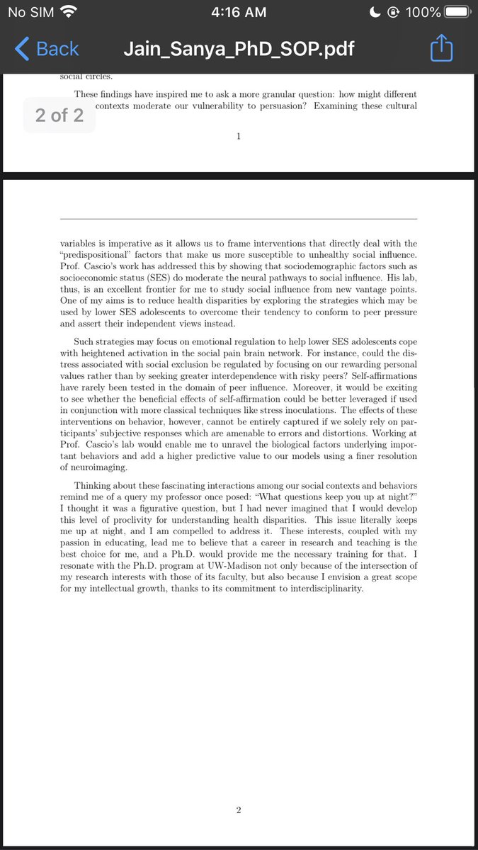 How to write an effective Statement of Purpose? A thread 🧵 See the ...
