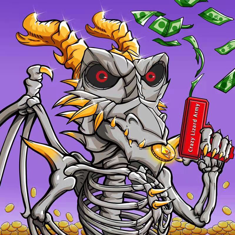 Crazy Lizard Army on Twitter: "This is one of our 1/1 dragons! 🔥🔥 3 common lizards have chance ...