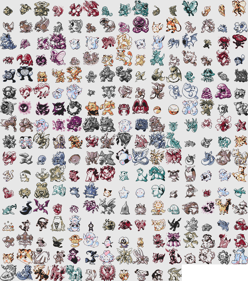 Shiny Legendary Pokemon Sprites