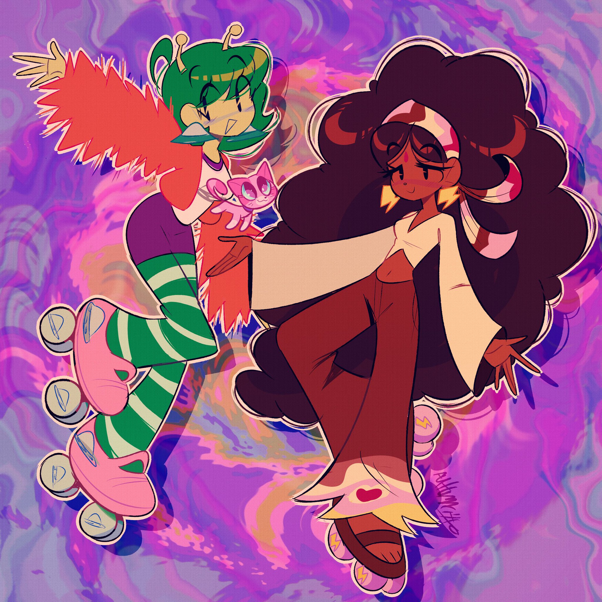 Girls And The Milky Way Galaxy Characters In Milky Way And The Galaxy