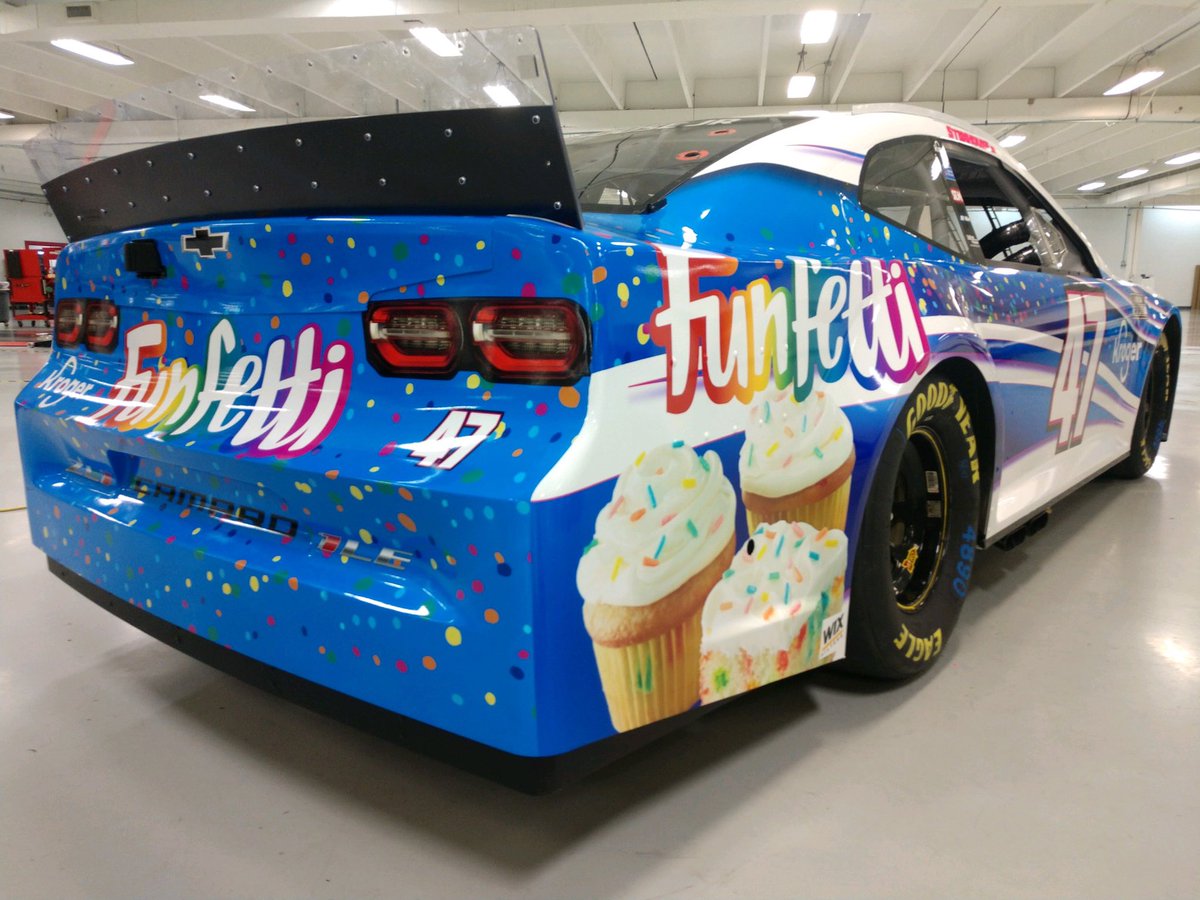 Stenhouse's Funfetti scheme for Daytona (JTG Twitter) : r/NASCAR