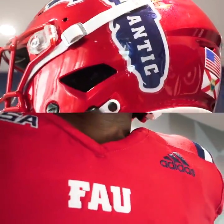 FAU releases new red throw back uniforms : r/CFB