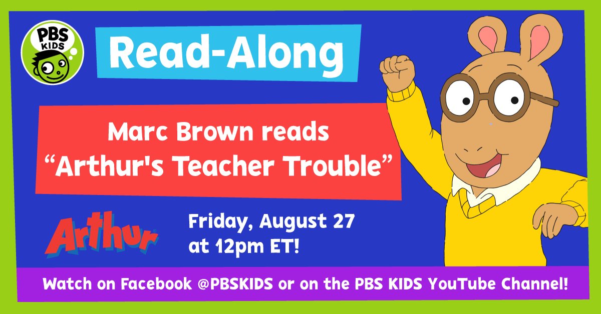 PBS KIDS on Twitter: "Join Marc Brown, creator of @arthurpbs and the ...