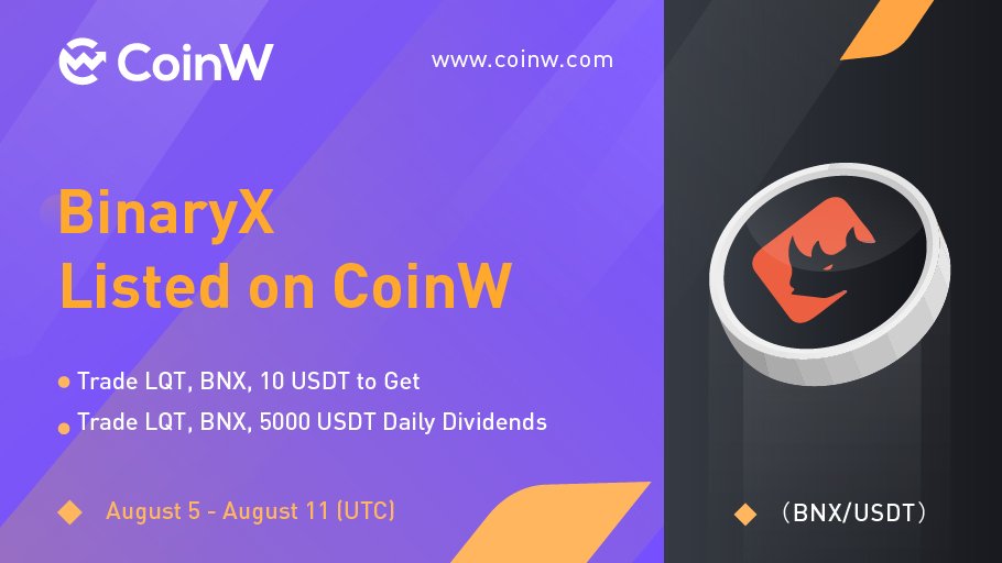 CoinW Exchange on Twitter: "New Listing😍 @binary_x🔥 BinaryX is a decentralized derivative ...