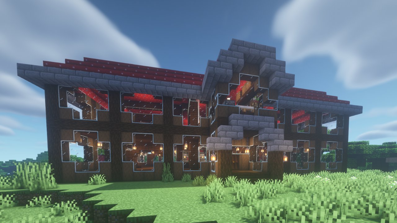 Acacia Wood Minecraft House