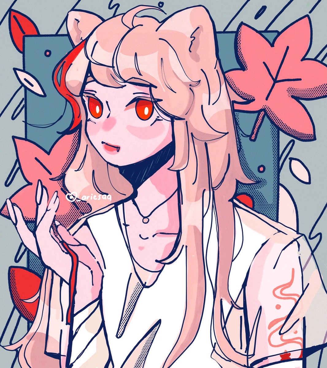 「kitsune familiar kazuha 🍁🍂 #GenshinIm」|ari 💘🧸のイラスト