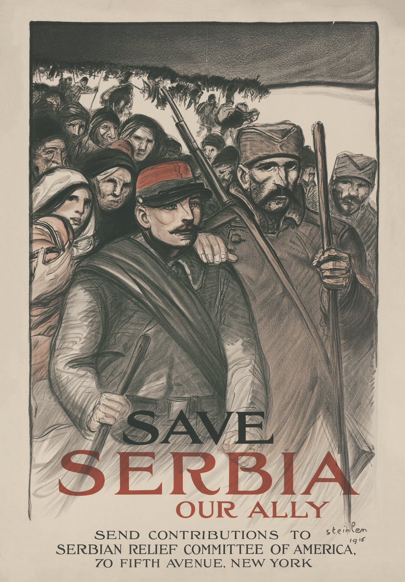 “Save Serbia our ally” — American poster from the First World War (1915 ...
