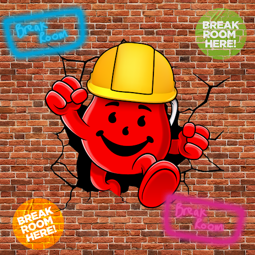Kool Aid Man Breaking Through Wall