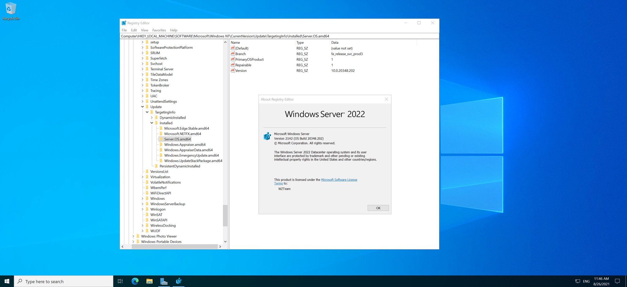 🔮WZor👁️ on Twitter: "🎯Windows Server 2022 #LTSC, Version #21H2, OS Build 20348.169.fe_release ...