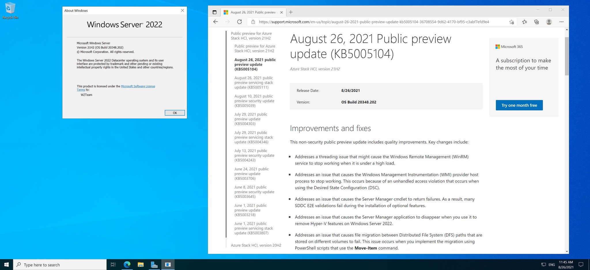🔮WZor👁️ on Twitter: "🎯Windows Server 2022 #LTSC, Version #21H2, OS Build 20348.169.fe_release ...