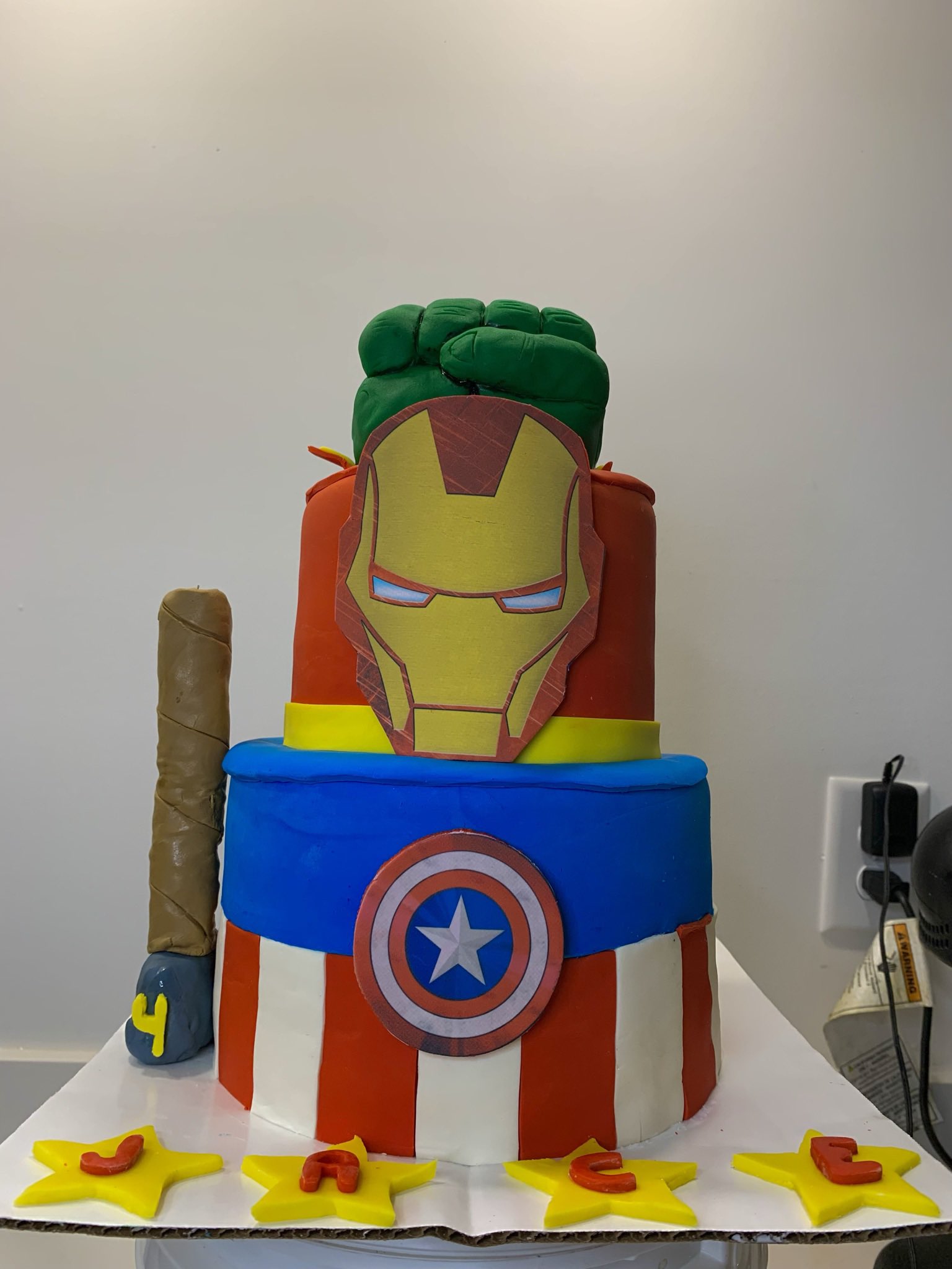 Homemade Avengers Cake