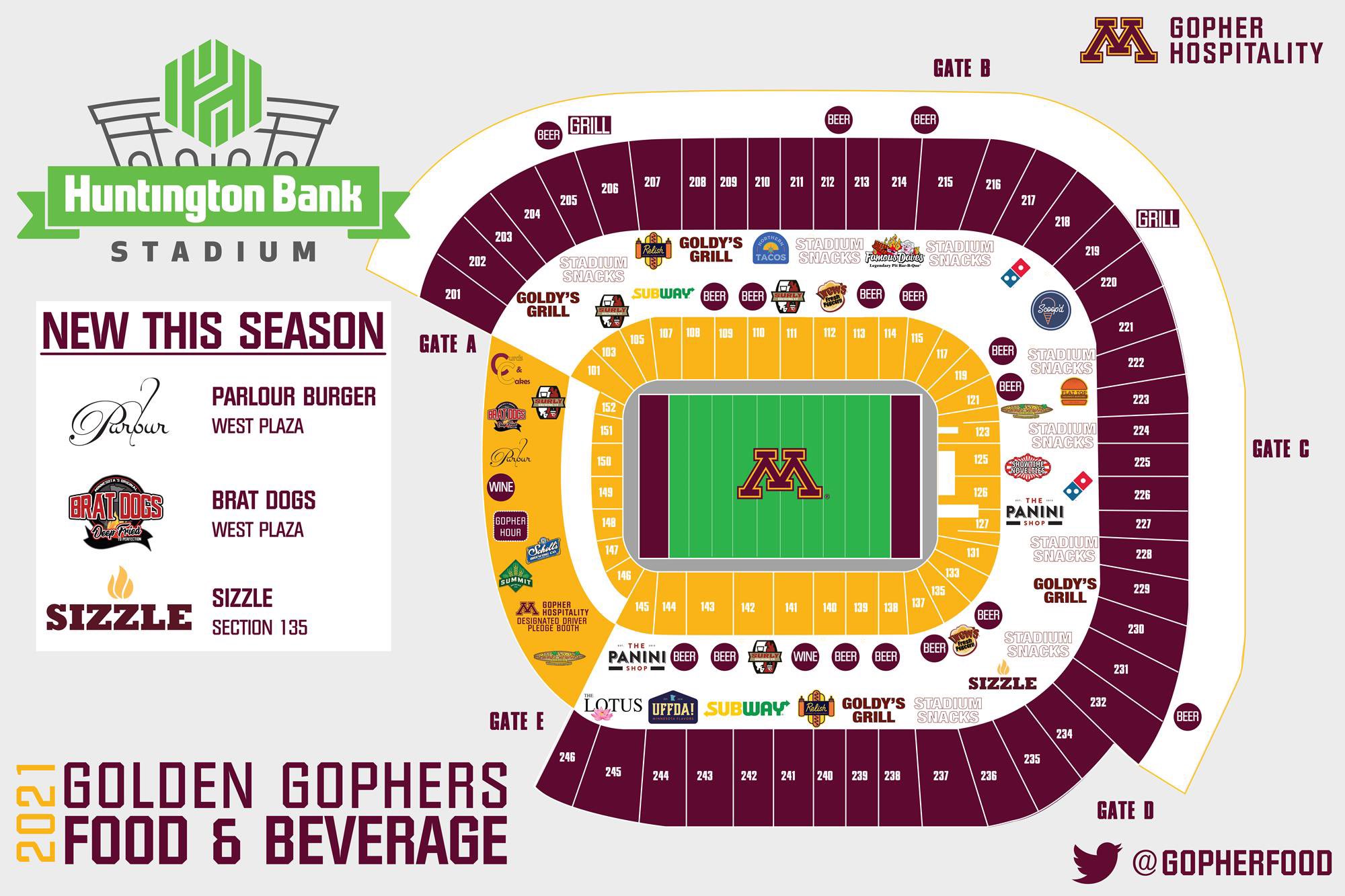 Tcf Bank Stadium Seating Chart