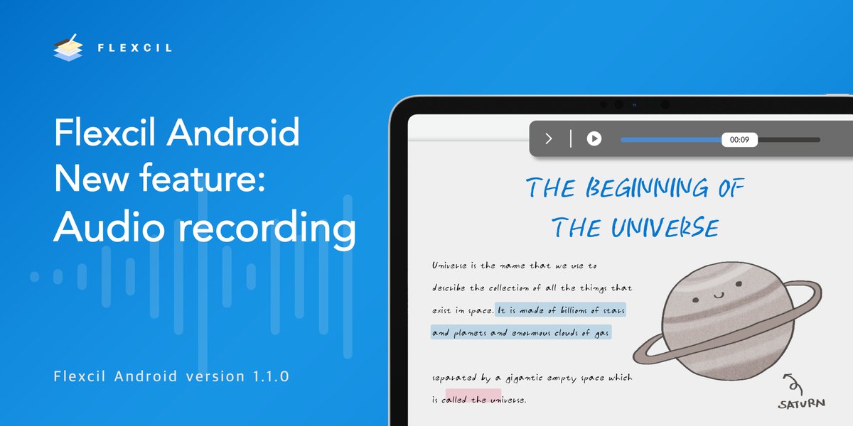 Flexcil on Twitter: "Flexcil Android 1.1.0 has released! The biggest new feature is a audio ...
