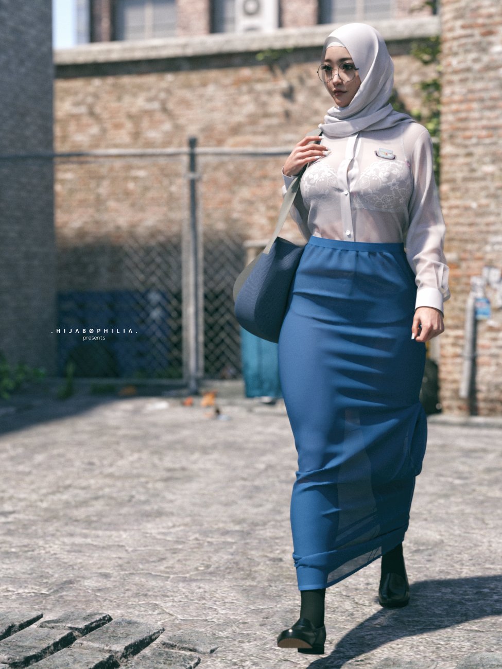 Hijabophilia On Twitter Dahlia In Uniform V2 Glossy Titties 5336