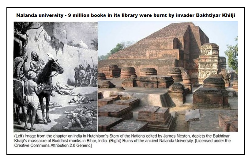 Nalanda University Library Burnt