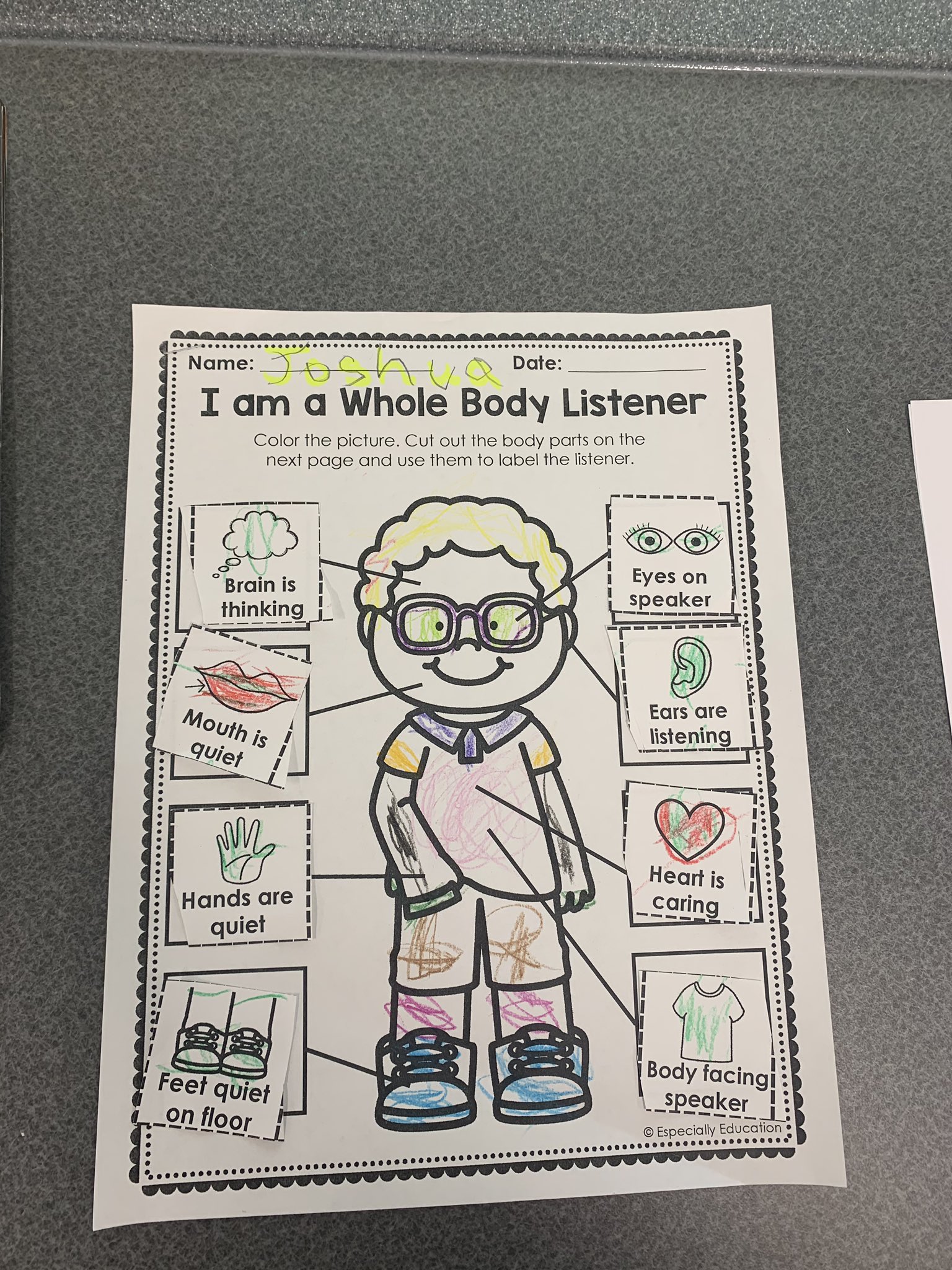 Whole Body Listening Printables