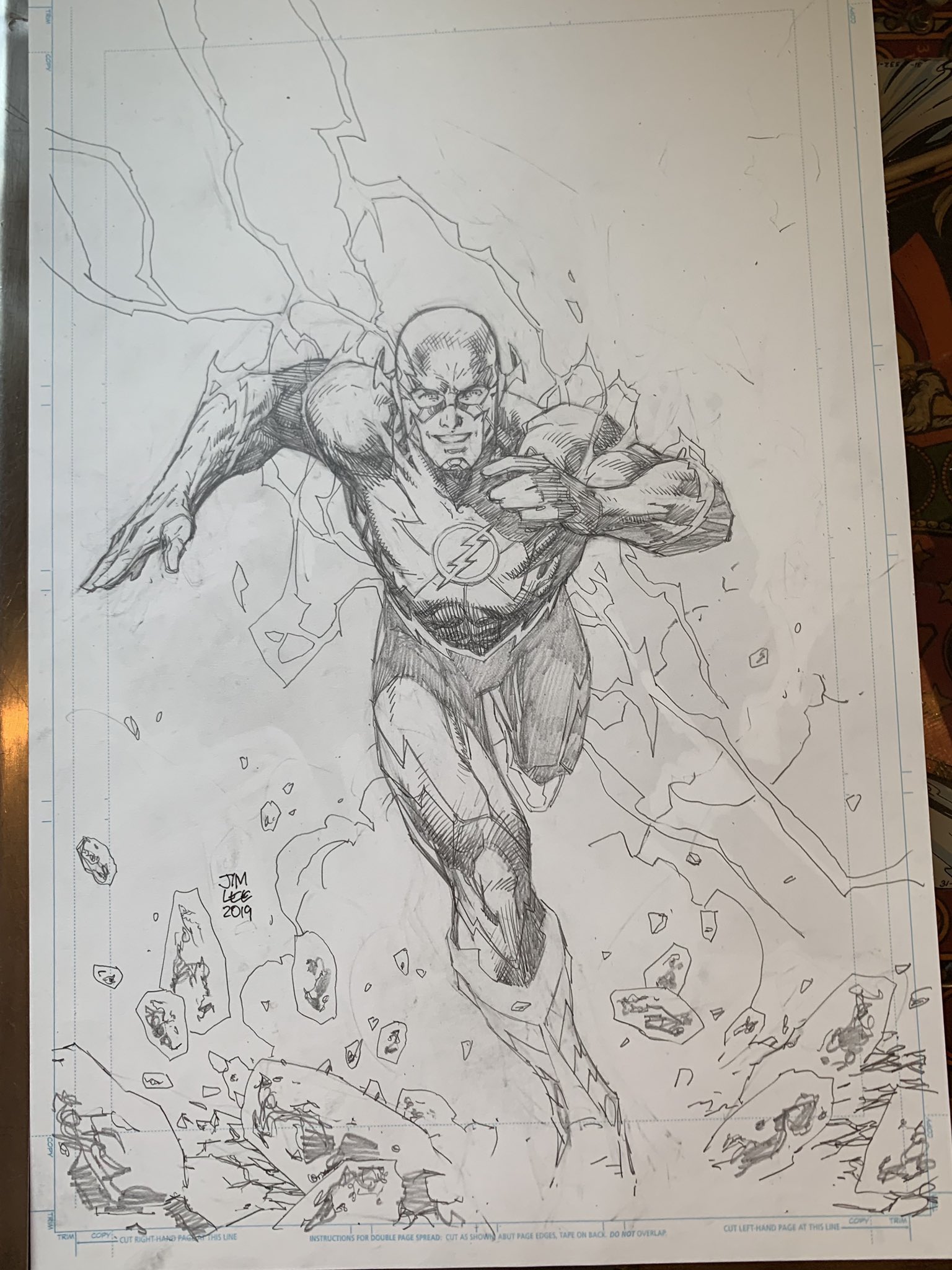 Jim Lee Flash Sketch The Flash •Jim Lee