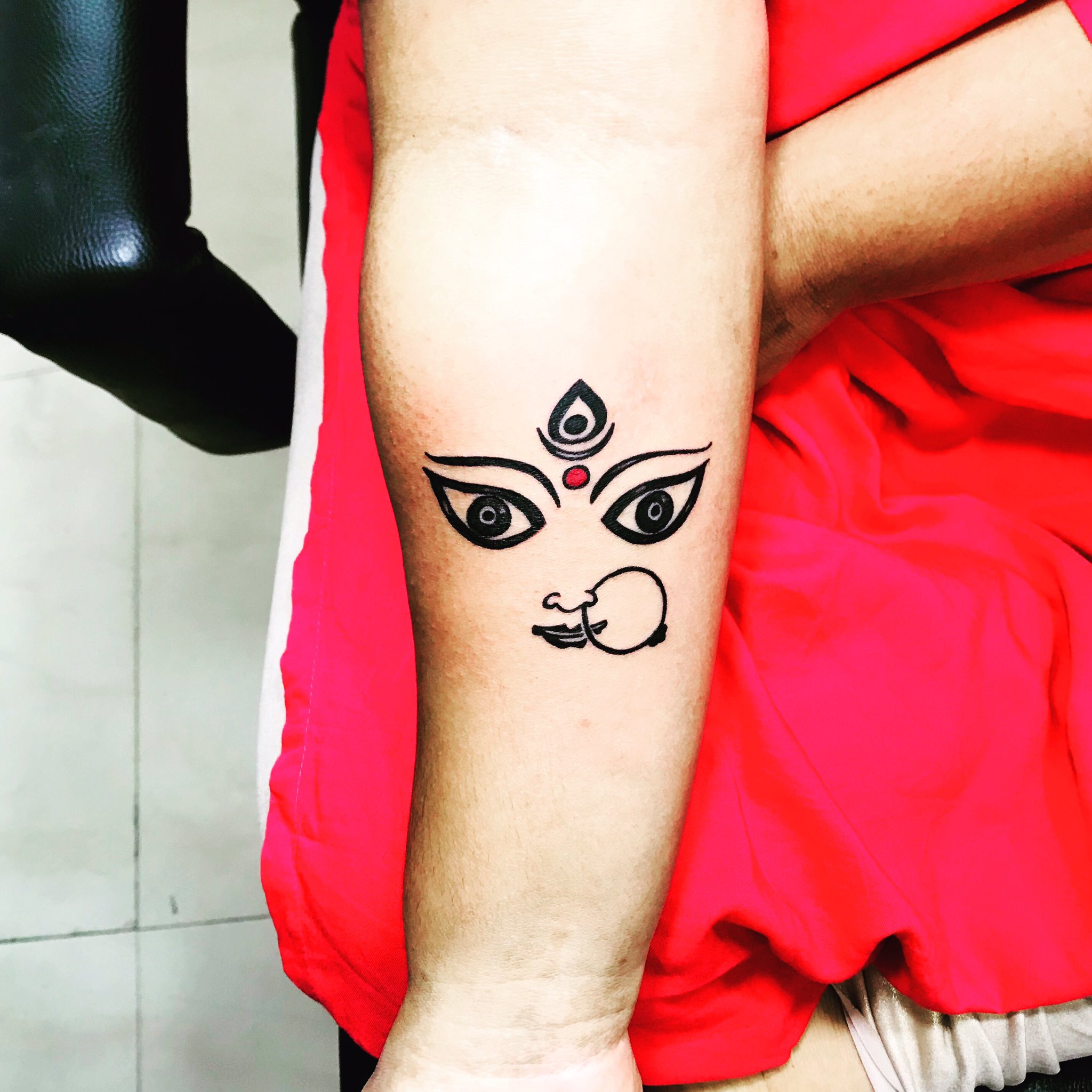 Durga Eyes Tattoo