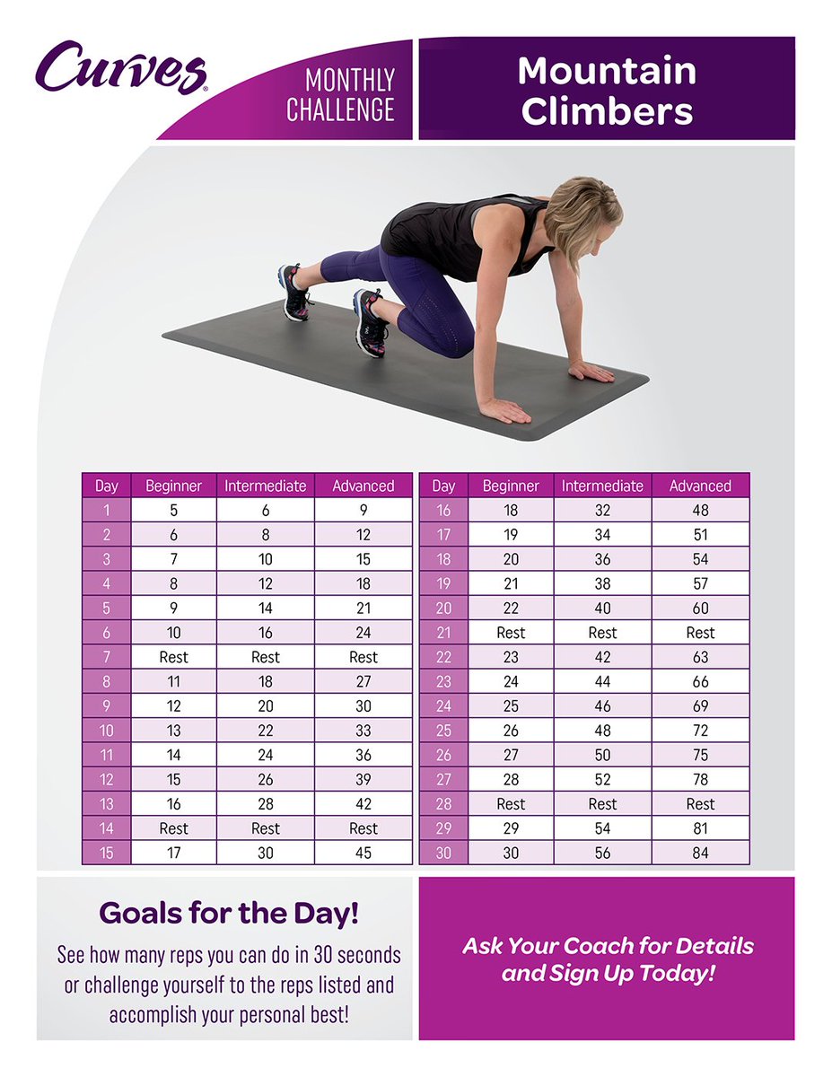 30 Day Mountain Climber Challenge