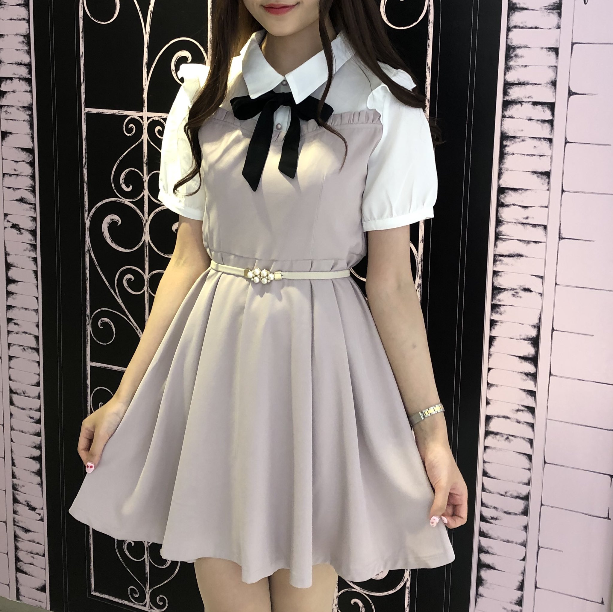ROJITA on Twitter: "💗new arrival💗 ボウタイブラウスコンビワンピース ¥7900+tax → ¥5530+tax （30%off） ピンク/カーキ/ブラック 1 ...