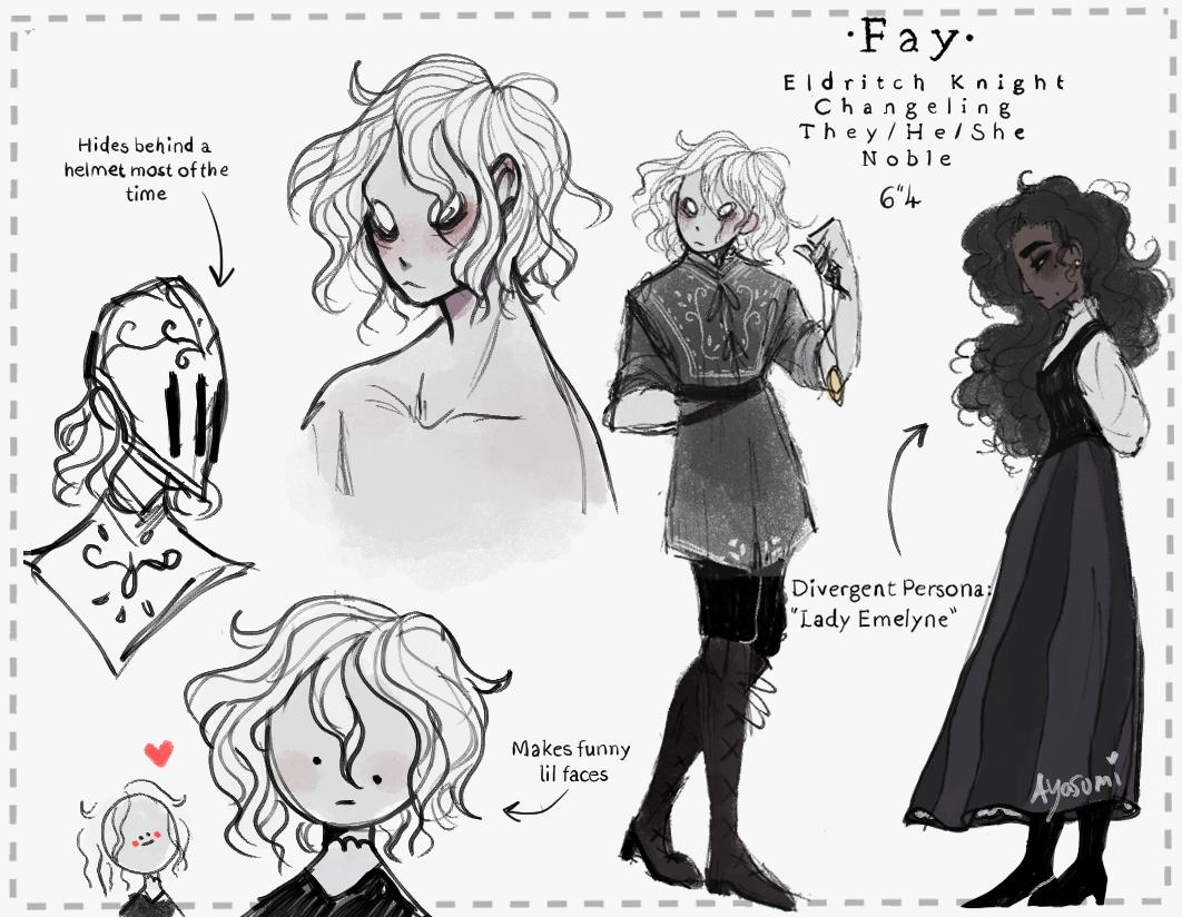 ダンデ「My new dnd character, Fay! A mysterious 」|Aya 🌷⚰️🎀の漫画