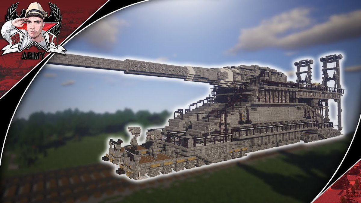 EpicGoo.com on Twitter: "Minecraft: WW2 Schwerer Gustav | Railway Gun Tutorial {17,000 ...