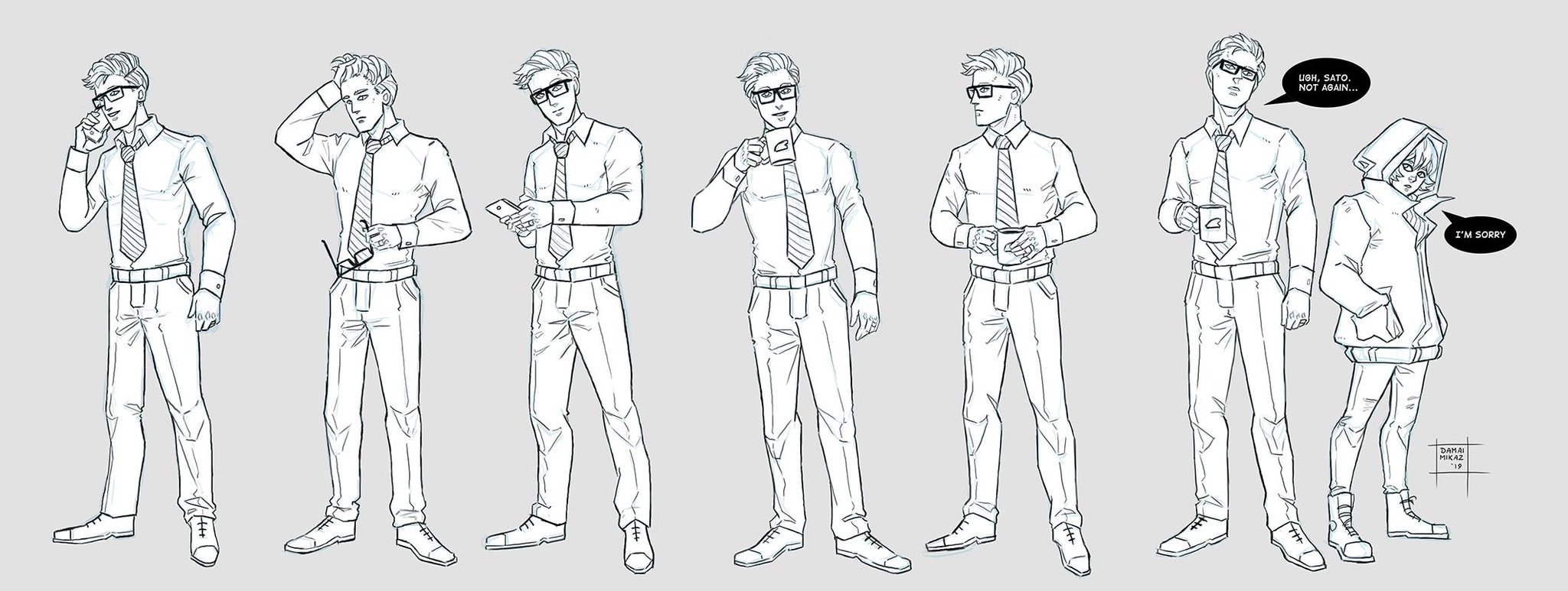 Anime Male Standing Poses
