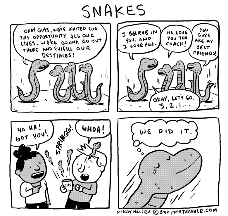 「i drew a comic about snakes 」|Mikey Hellerの漫画