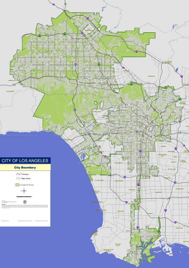 Los Angeles City Limit Map