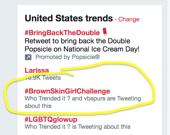 Scrolling through the BrownSkinGirlChallenge trending hashtag and ...