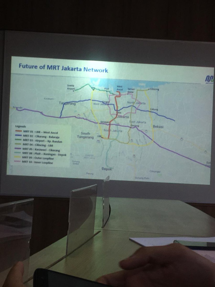 Jakarta Rail Map (KRL, MRT and LRT; both current and planned lines) : r ...