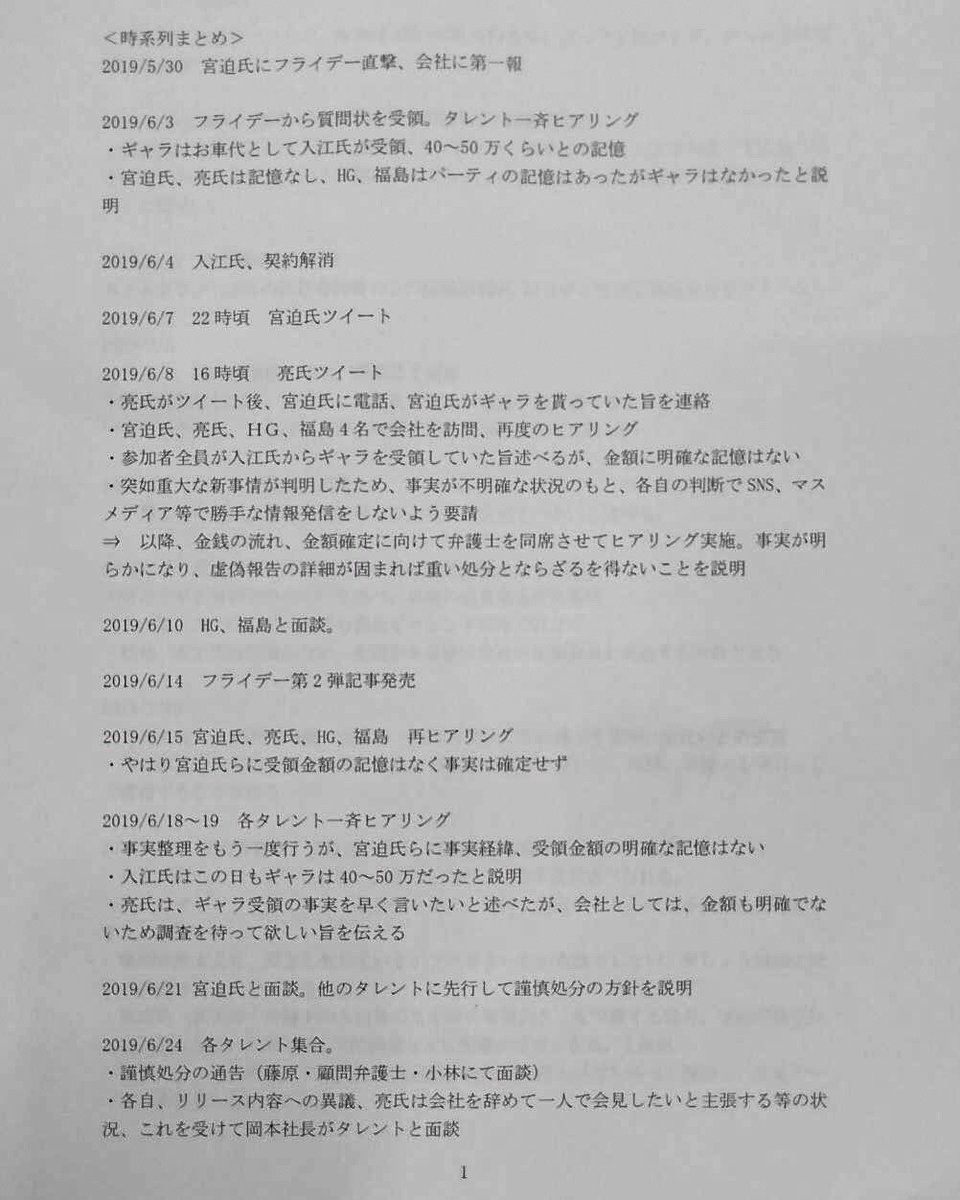 吉本興業・岡本社長会見にモヤモヤする人たち。「テープ録ってないやろな」「全員クビにする力がある」はすべて冗談だった発言も Togetter トゥギャッター
