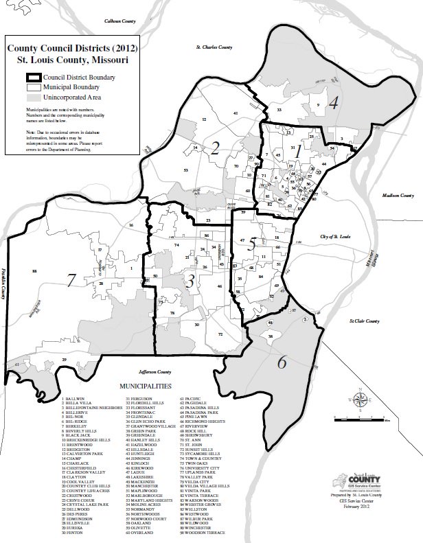 Map Of St Louis County Municipalities