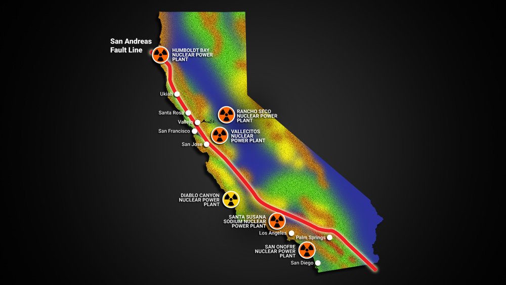 Nuclear Power Plants California Map