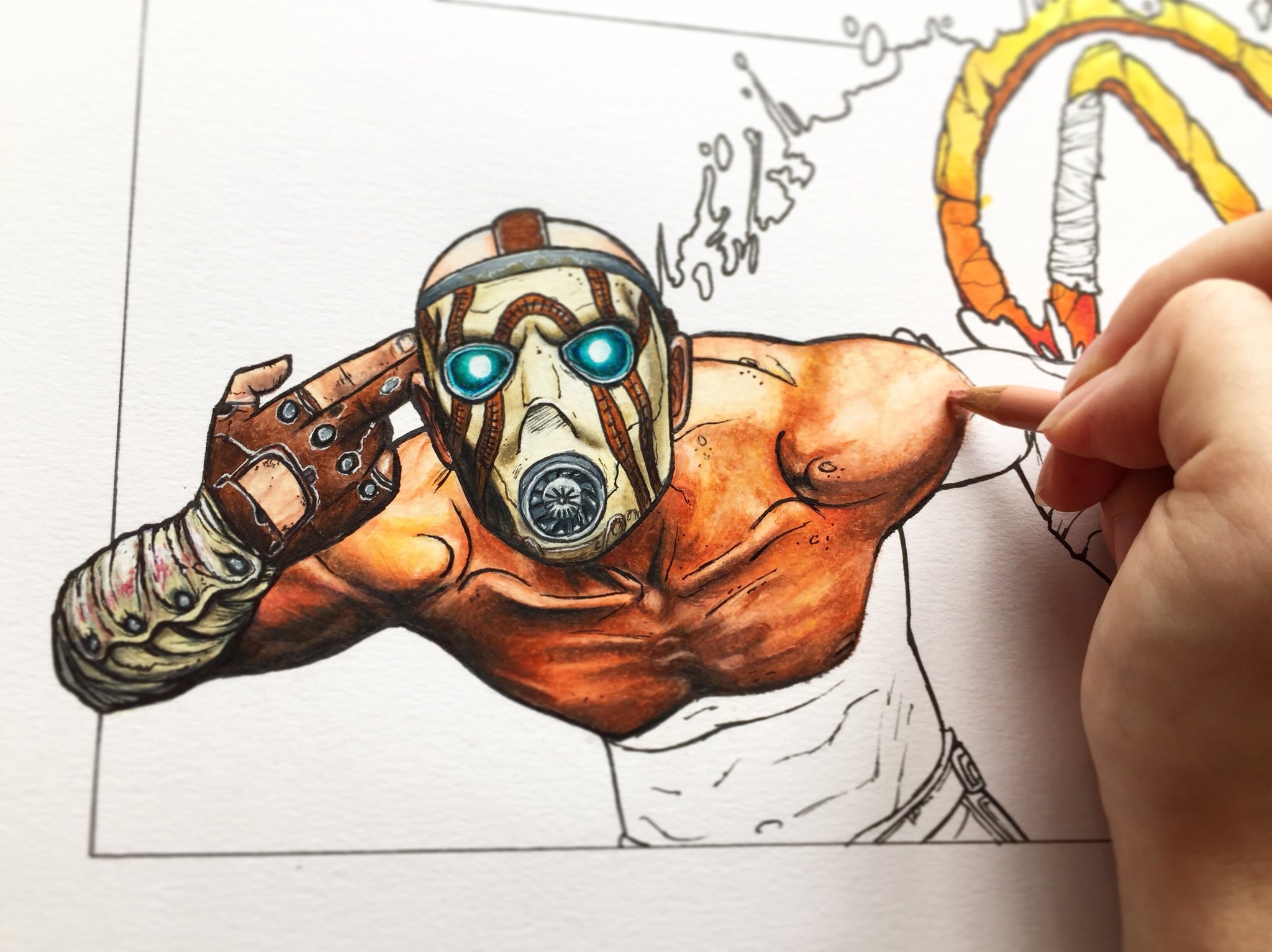 Borderlands 2 Krieg Drawing