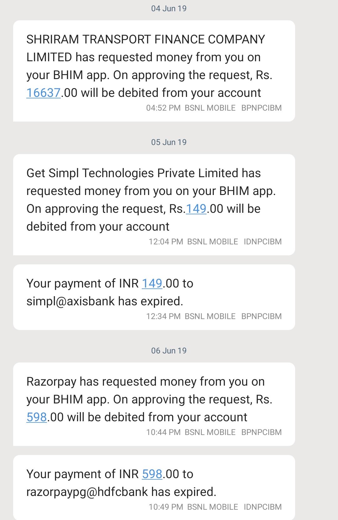 Sha on Twitter: "@therealjpk Phonepe,Razorpay,Simpl and Sriram auto finance used to send me ...