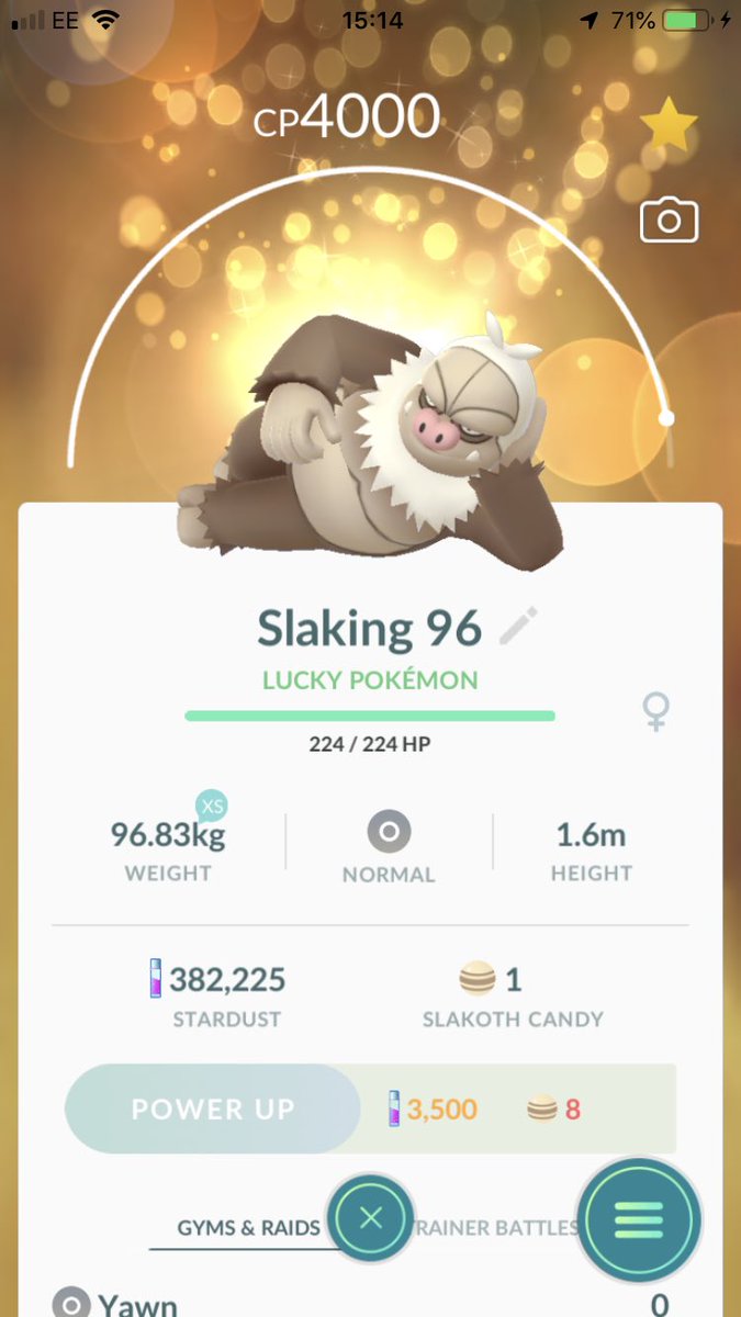 Defeat Slaking in a gym battle - Pokemon Go