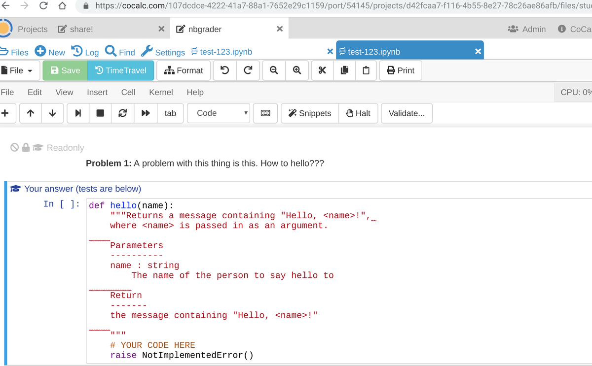 Jupyter Notebook Notimplementederror